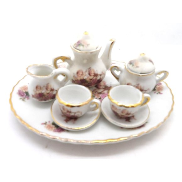 Unbranded | Kitchen | Porcelain 8 Pcs Mini Tea Set Floral And Churb ...